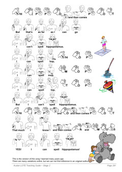 Resource: I Can Spell Hippopotamus Song Sheet