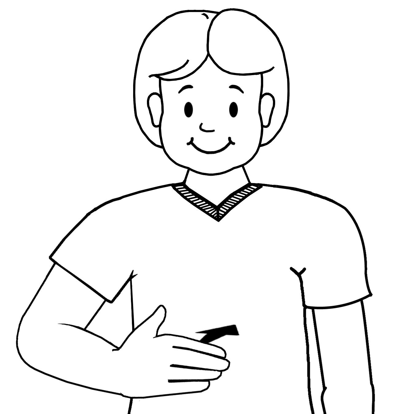 Sign Language Stomach Ache